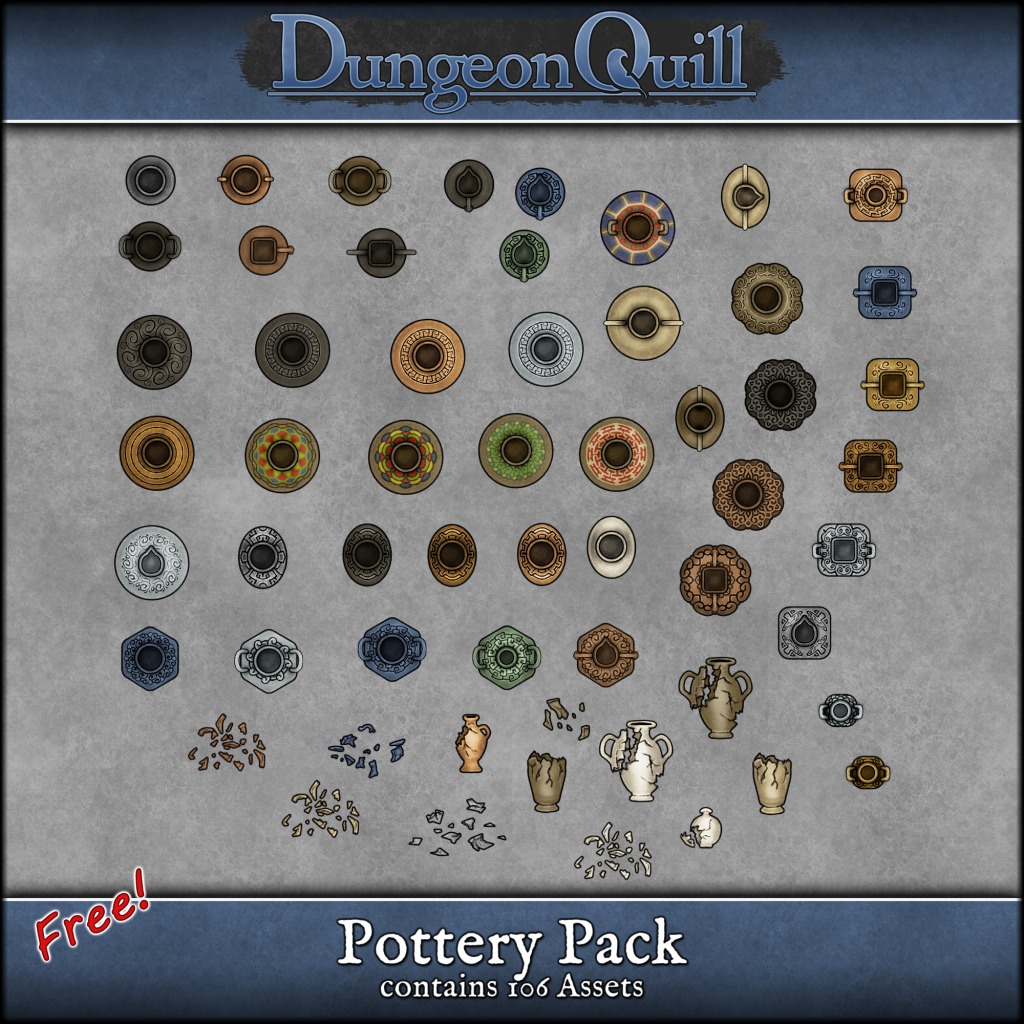 DQ Clutter 04 Pottery – CartographyAssets