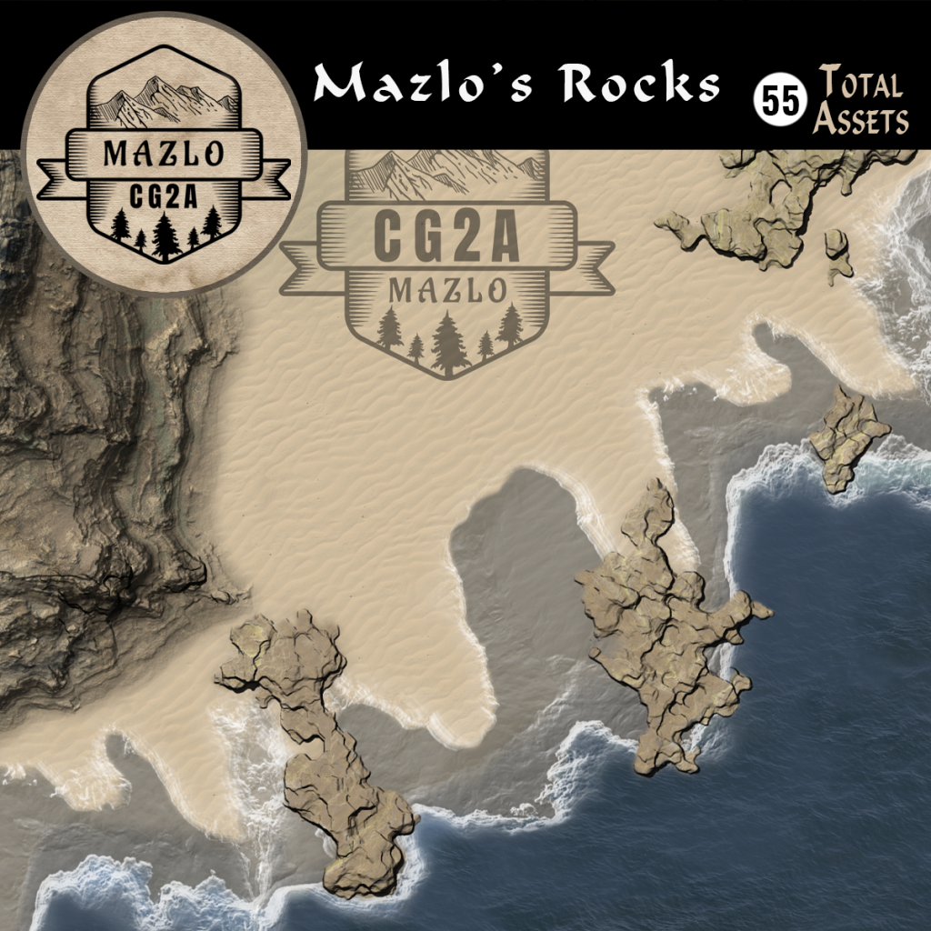 Mazlo’s Rocks (commercial license) – CartographyAssets