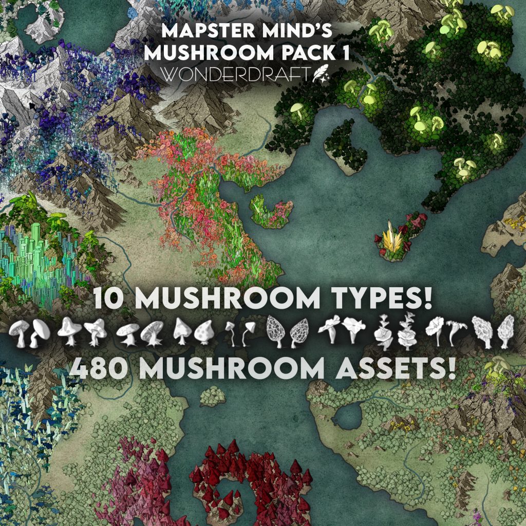 Mapster Mind’s Mushroom Pack 1 – CartographyAssets