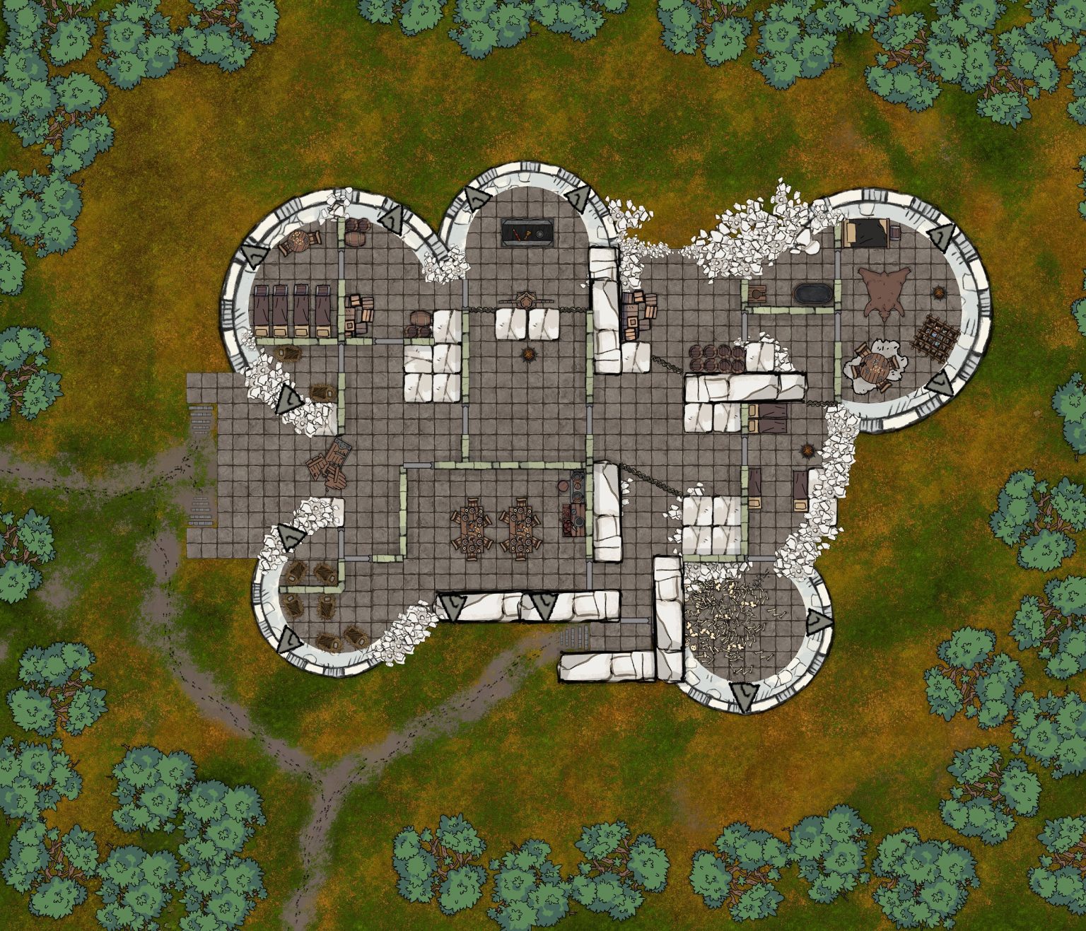 Cragmaw Castle: Lost Mine of Phandelver Battle Map | 35 x 30 ...