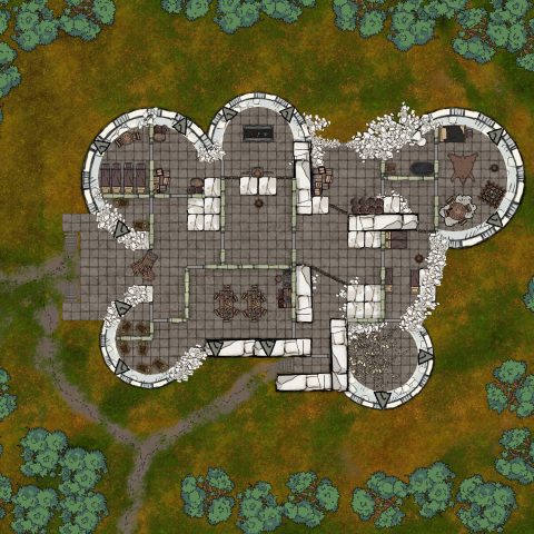 Death House: Curse of Strahd Battle Map | 30 x 43 – CartographyAssets