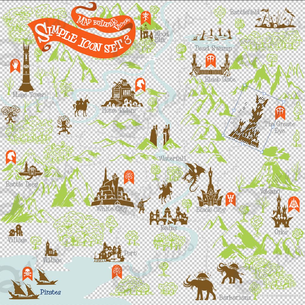 J.R.R. Tolkien – Middle Earth map builder 1 – CartographyAssets