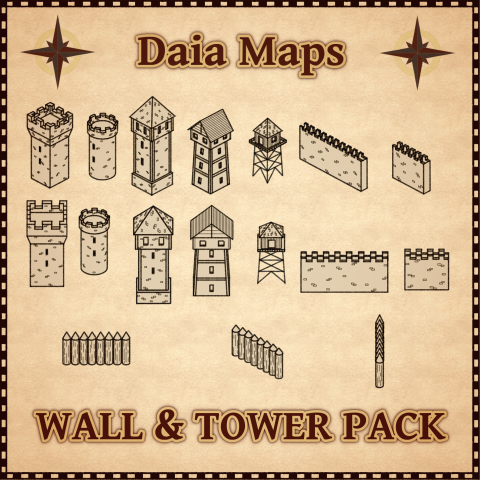 DAIA’S BUILDING TILES: Small House Prefab (13×14 tiles) for Battlemaps ...