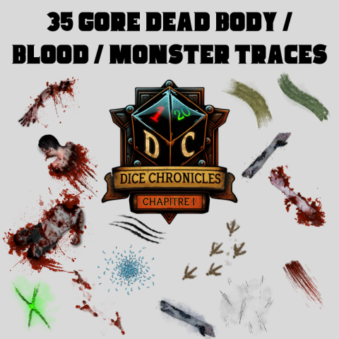 35 GORE DEAD BODY / BLOOD / MONSTER TRACES – CartographyAssets