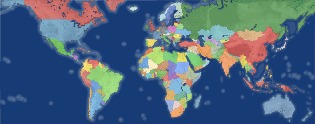Spud’s Modern Day World Map – CartographyAssets