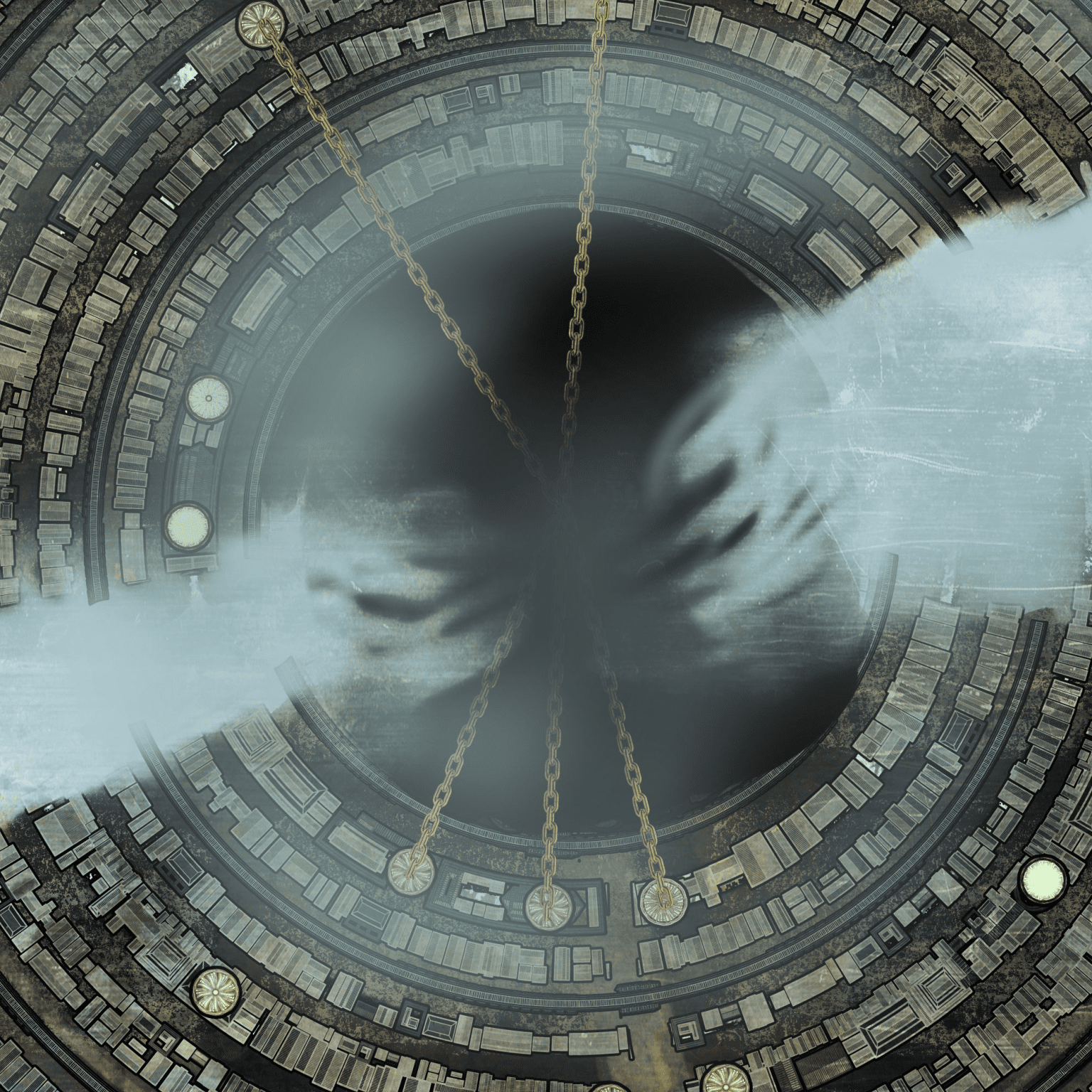 Concentric Rings City Map (Unlabelled. Abyss, Palace and Canals ...