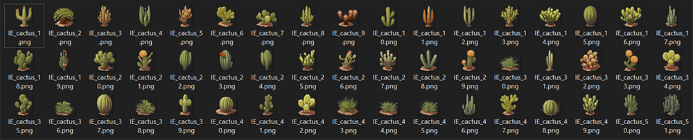 Impressive Elements: Cactus Pack🌵 [50 pcs] Wonderdraft – CartographyAssets