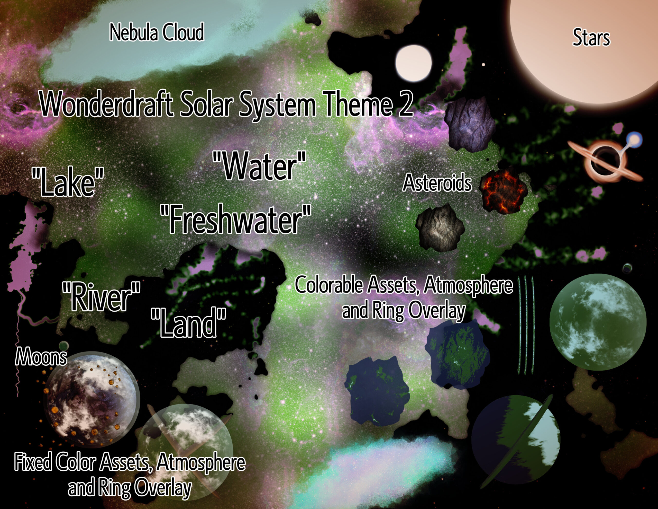 Ti’s Solar System Maker for Wonderdraft – CartographyAssets