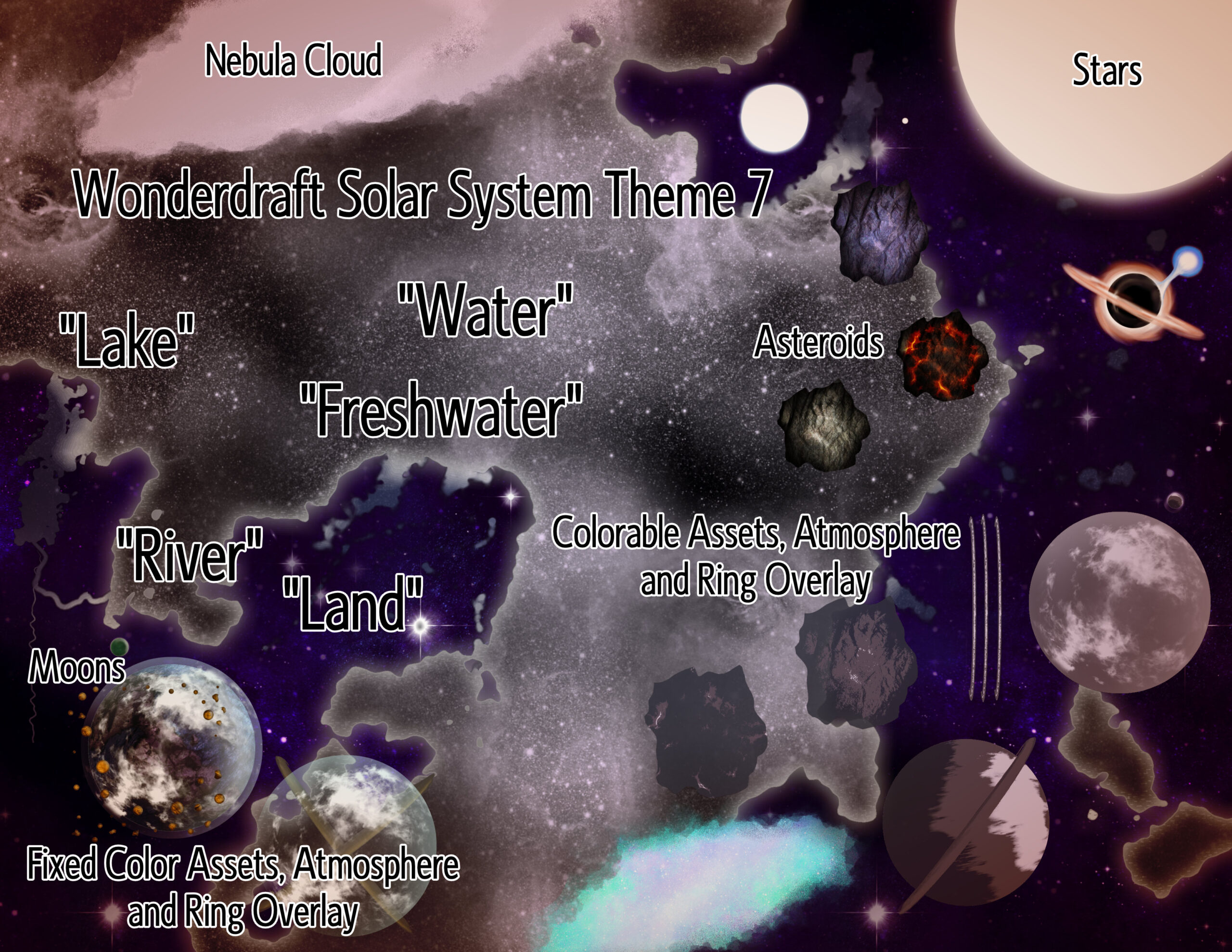 Ti’s Solar System Maker for Wonderdraft – CartographyAssets