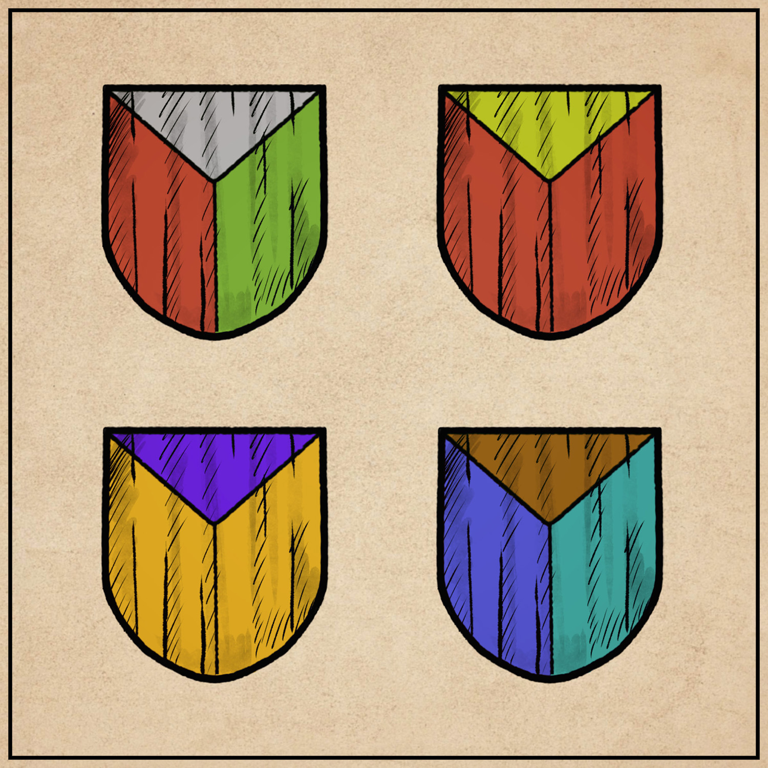 Heraldry Pack III (Old-school) - CartographyAssets