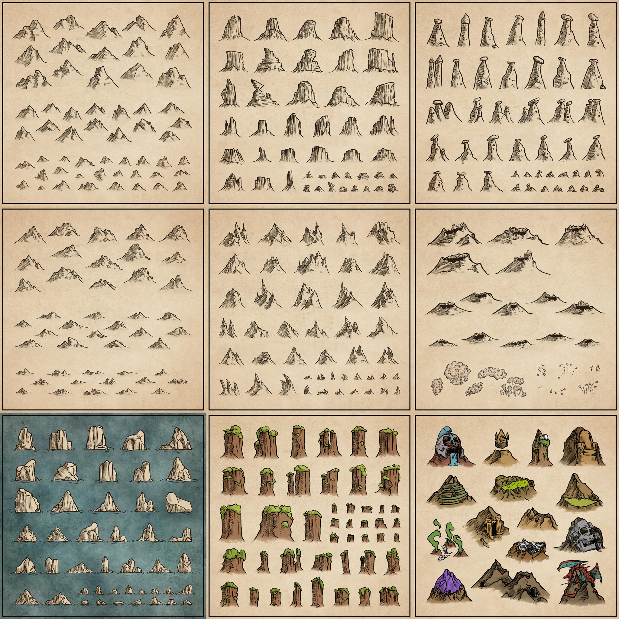 Mountains (Wonderdraft) - CartographyAssets