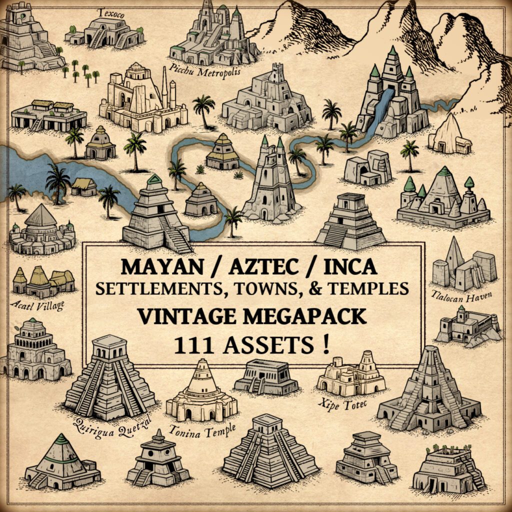 mayan huts - CartographyAssets