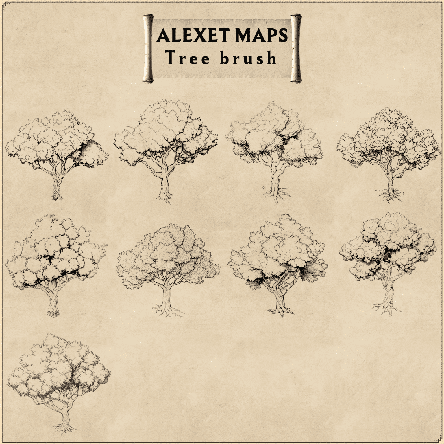 Mountains Pack 1 for Wonderdraft by Alexet – CartographyAssets