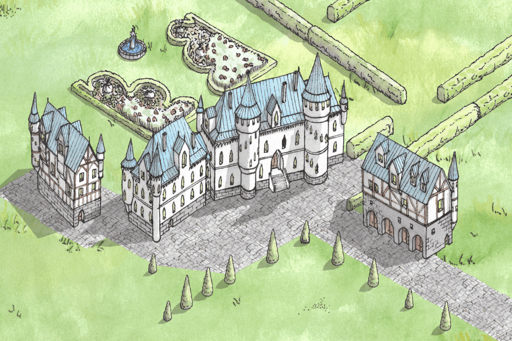 Isometric Assets No. 27, Modular Palace – CartographyAssets