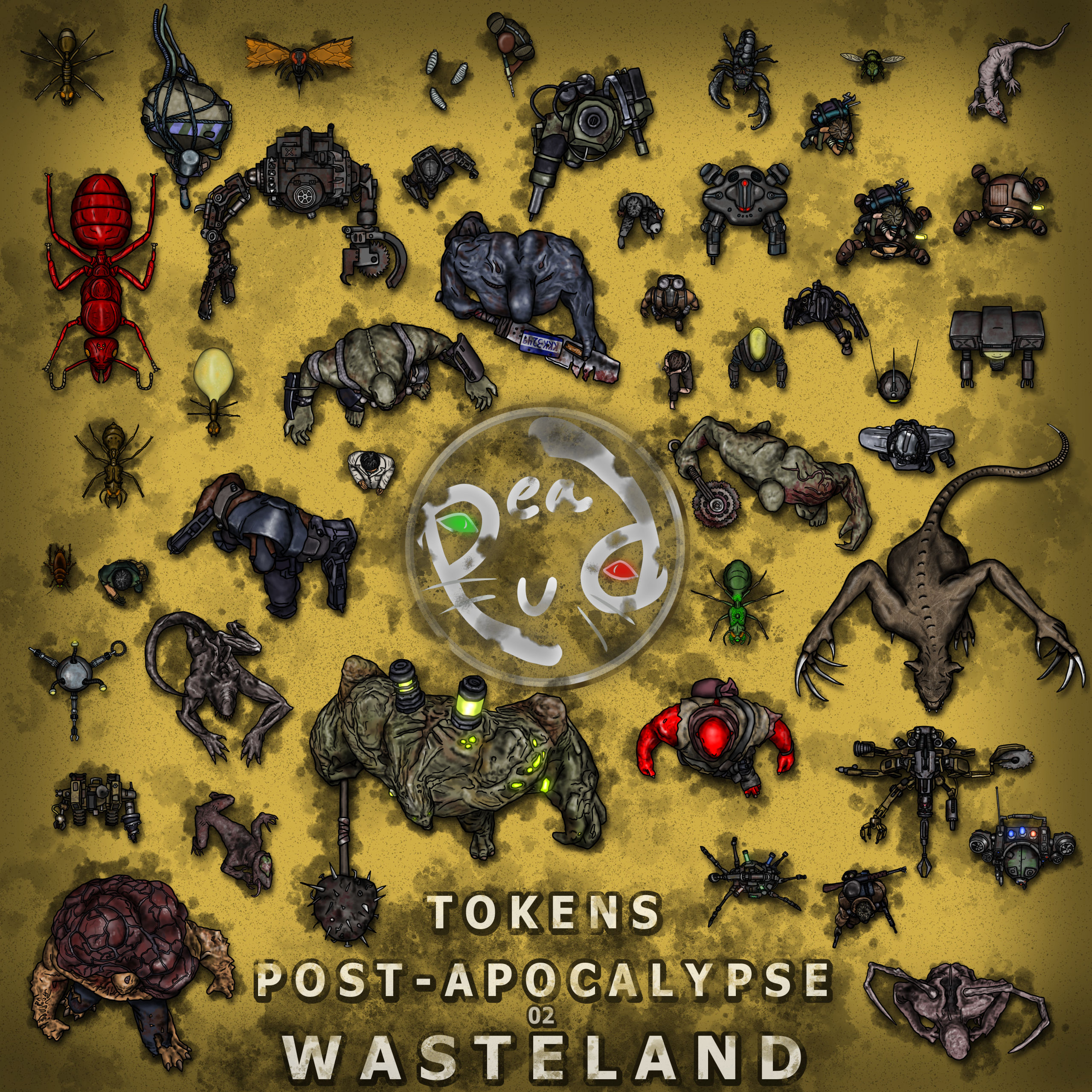 [T] Tokens: Post-Apocalypse 02 — Wastelands – CartographyAssets