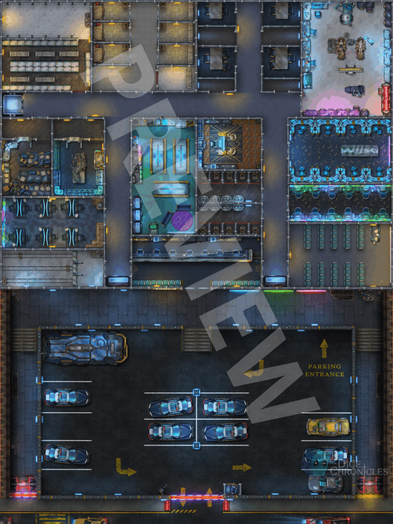 MAP – Cyberpunk Police station – CartographyAssets